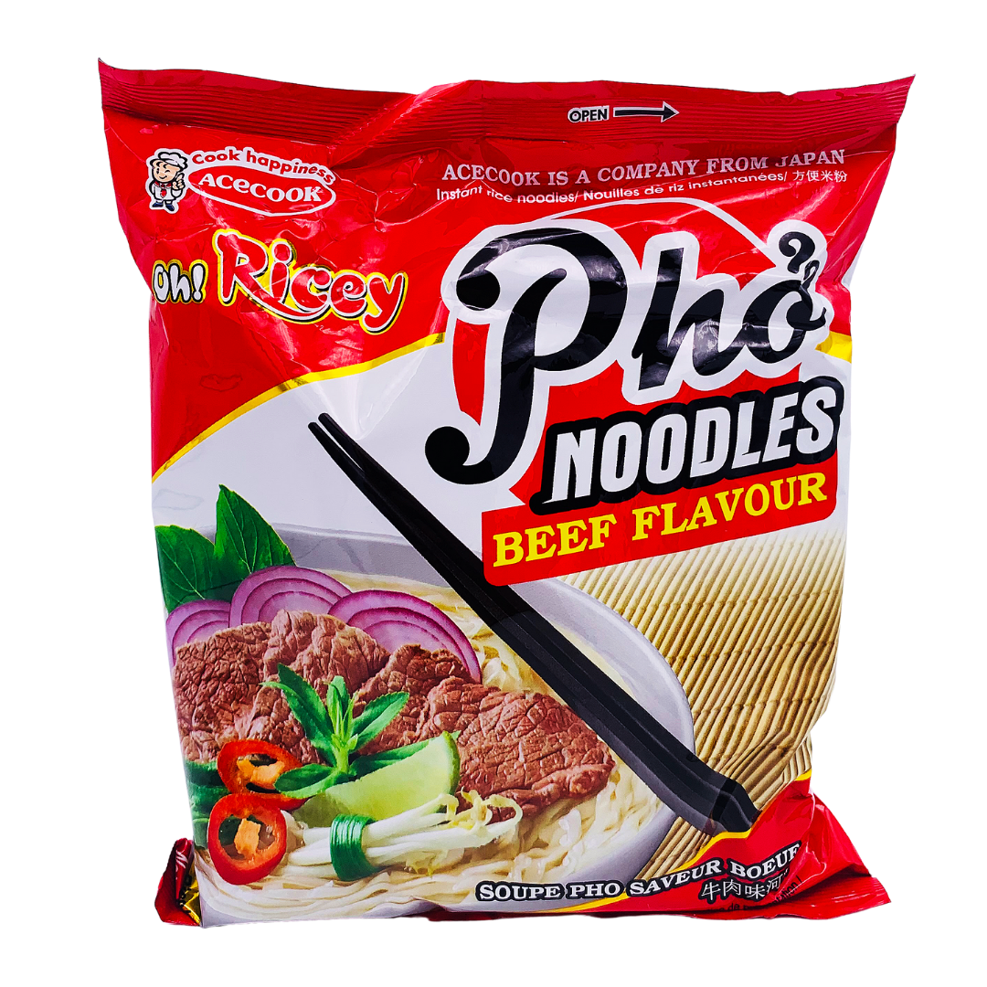 Beef Flavour Instant Rice Pho Noodles 70g by Oh! Ricey – Thai Food ...