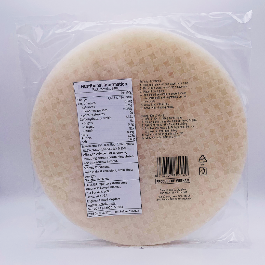 Rice Paper Spring Roll Wrappers 31cm 340g by Bamboo Tree – Thai Food ...