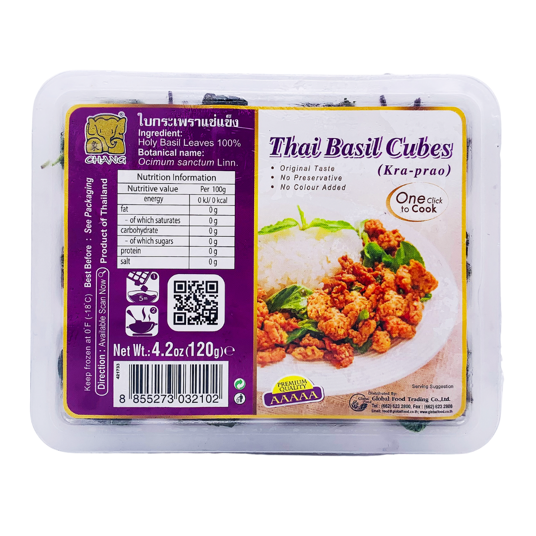 Frozen Thai Holy Basil Set Kra Prao 120g by Chang – Thai Food Online ...