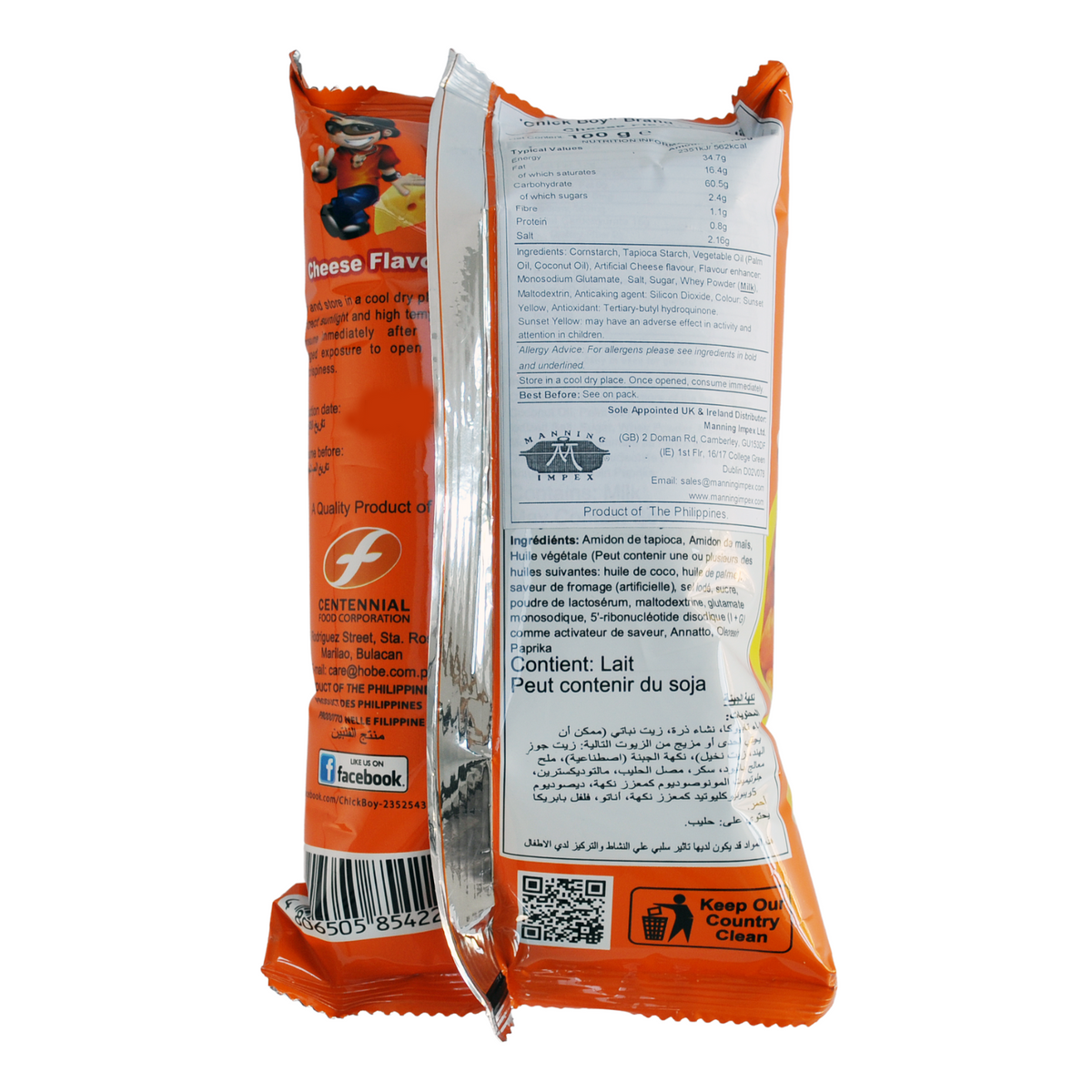 Pop-Niks Corn Snack Cheese Flavour 100g by Hobe Chick Boy – Thai Food ...