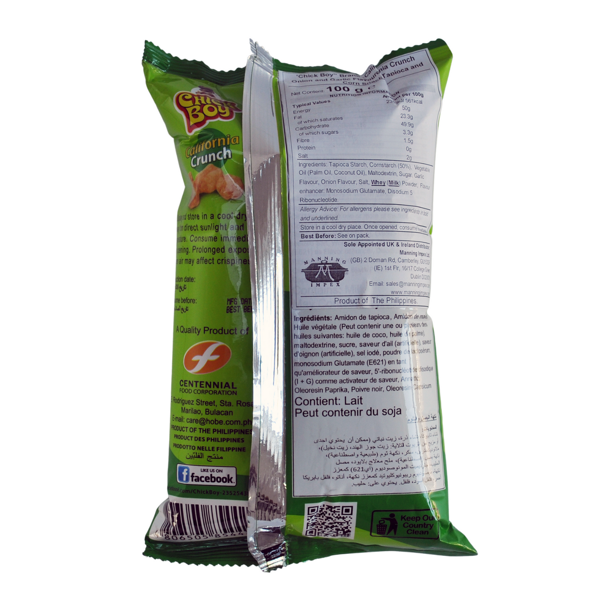 Pop-Niks Corn Snack Onion and Garlic Flavour 100g by Hobe Chick Boy ...
