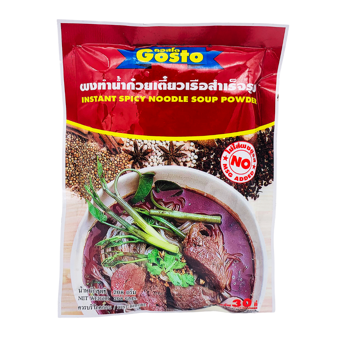 Instant Spicy Noodle Soup Powder 208g by Gosto – Thai Food Online ...
