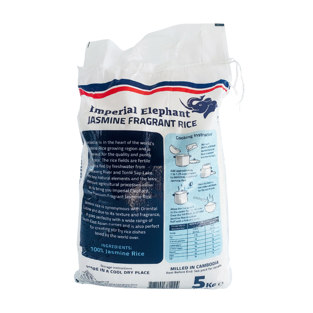 Jasmine Rice 5kg by Imperial Elephant – Thai Food Online (authentic ...