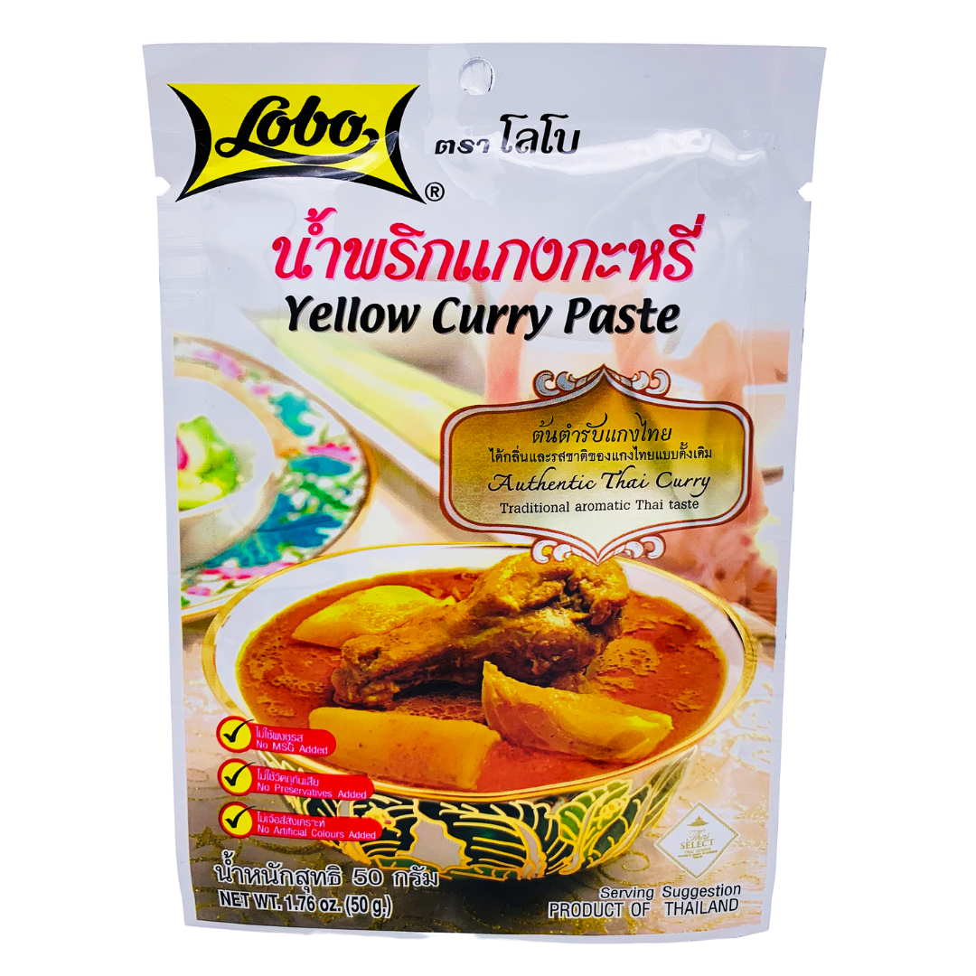 Thai Yellow Curry Paste 50g packet by Lobo – Thai Food Online ...