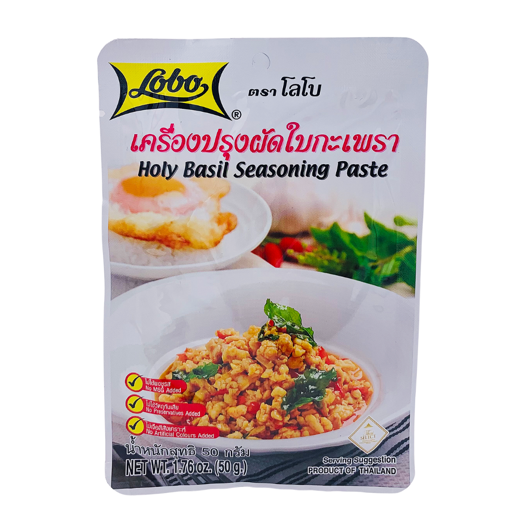 Thai Holy Basil Seasoning Paste 50g by Lobo – Thai Food Online ...