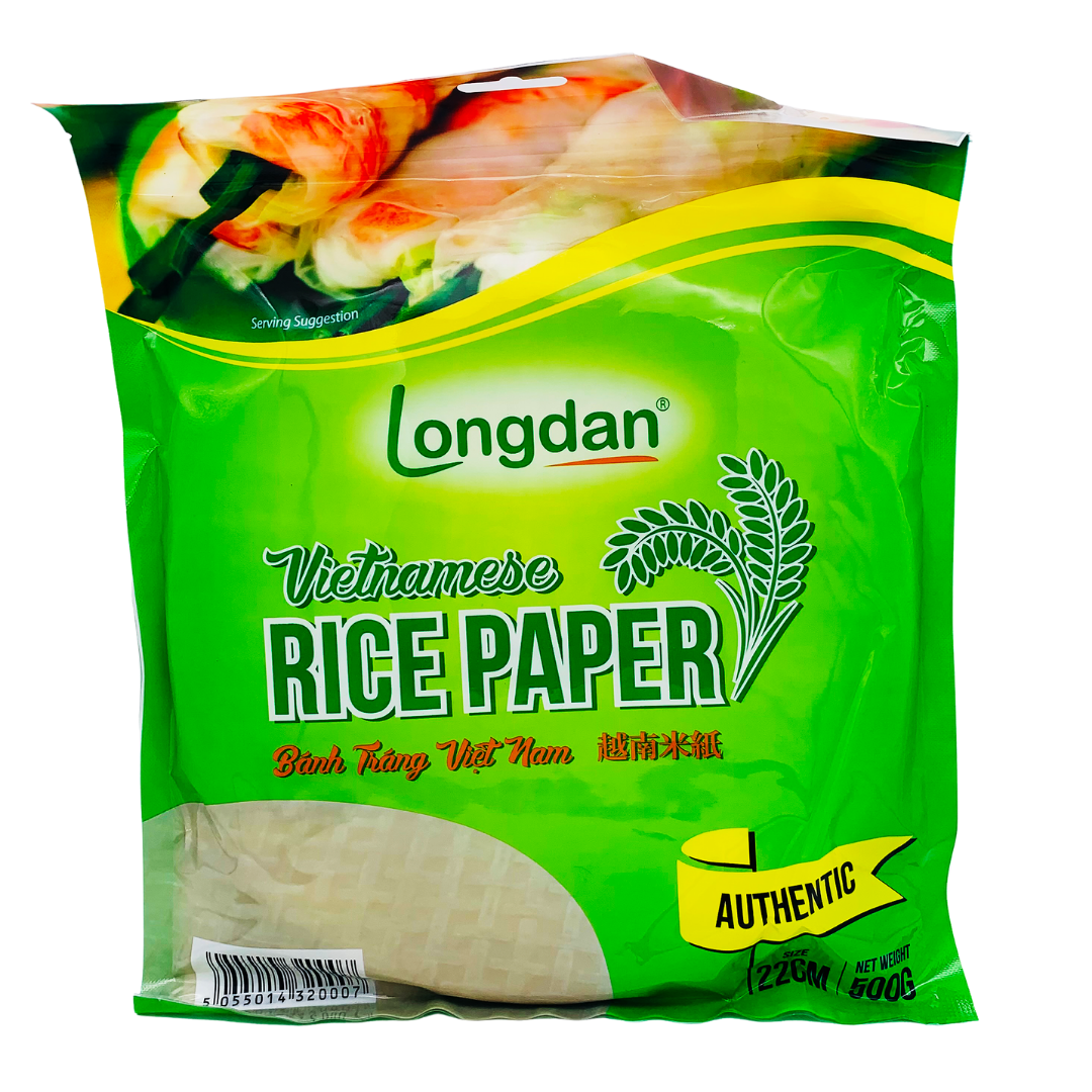 Rice Paper Vietnamese Spring Roll Wrappers 22cm 500g by Longdan – Thai ...