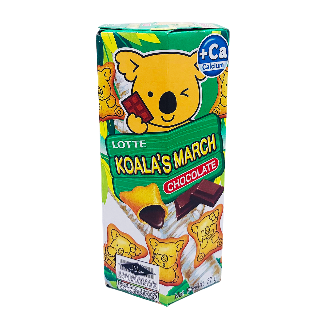 Koala's March Chocolate Flavoured Biscuit Snacks 37g by Lotte – Thai ...