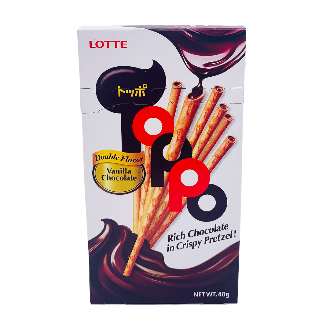Toppo Vanilla Chocolate Biscuit Sticks 40g by Lotte – Thai Food Online ...