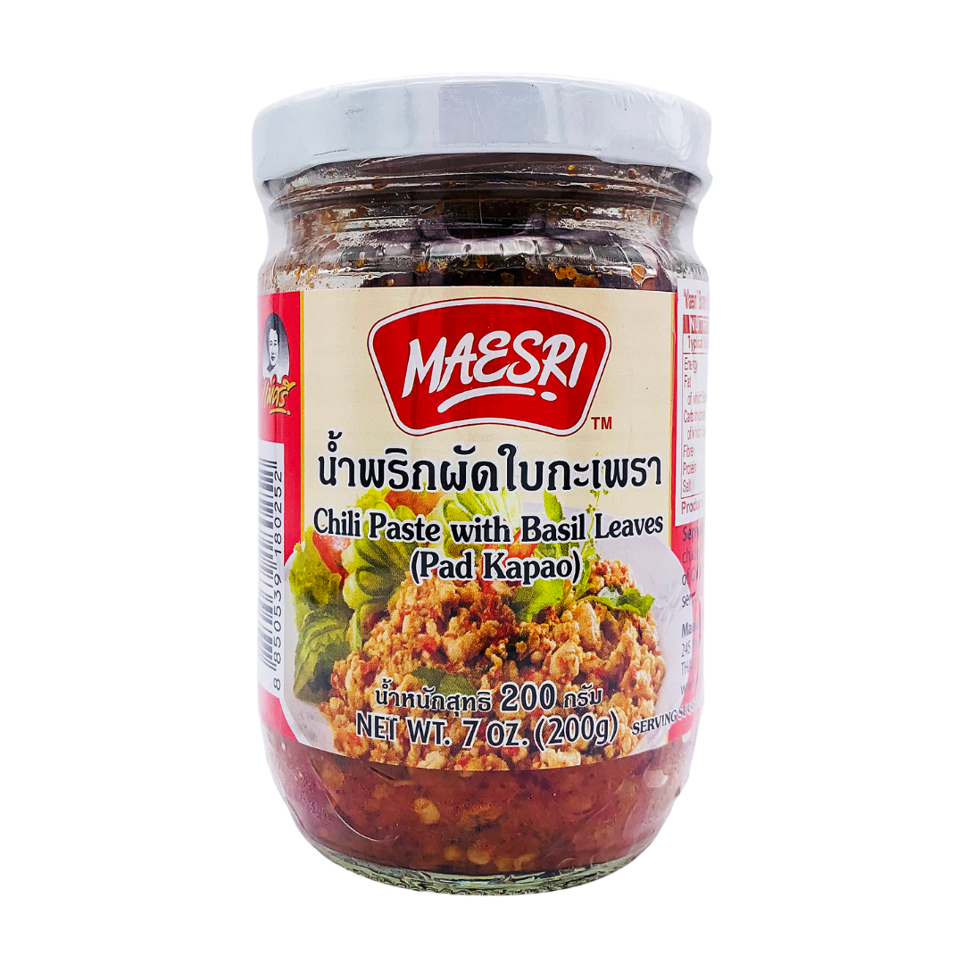 Thai Chilli Paste with Holy Basil / Pad Kra-Pow 200g by Mae Sri – Thai ...