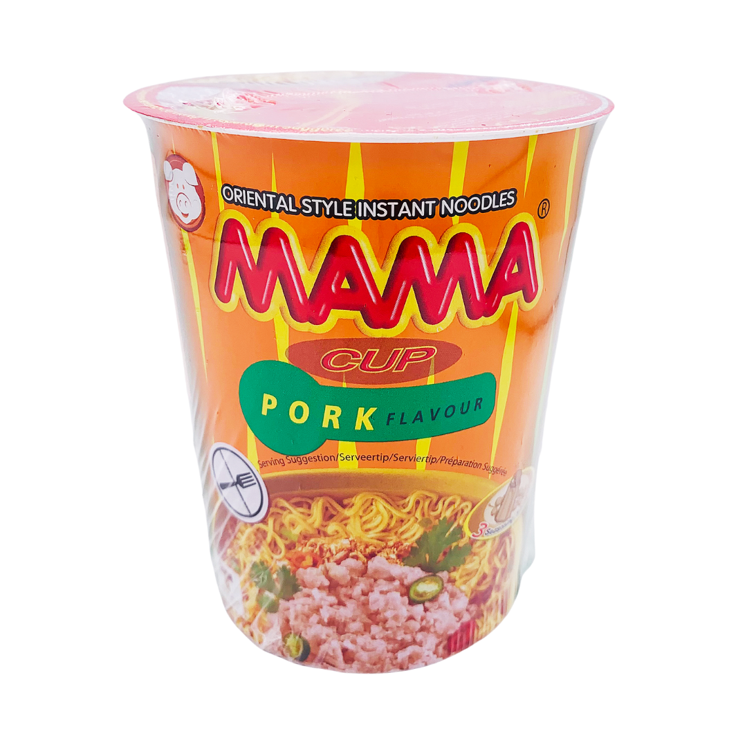 Noodle Cup Pork Flavour 70g by Mama – Thai Food Online (authentic Thai ...