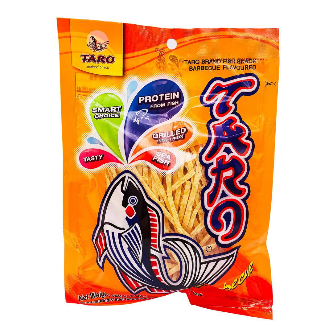 Fish Snack Barbecue Flavour 52g by Taro – Thai Food Online (authentic ...
