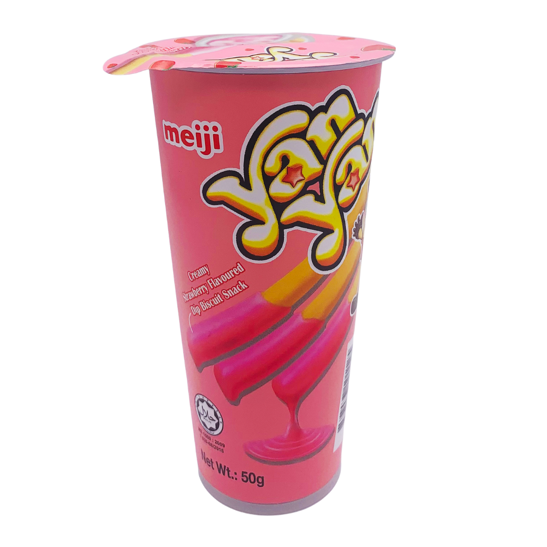 Yan Yan Strawberry Flavoured Dip Biscuits 50g by Meiji – Thai Food ...