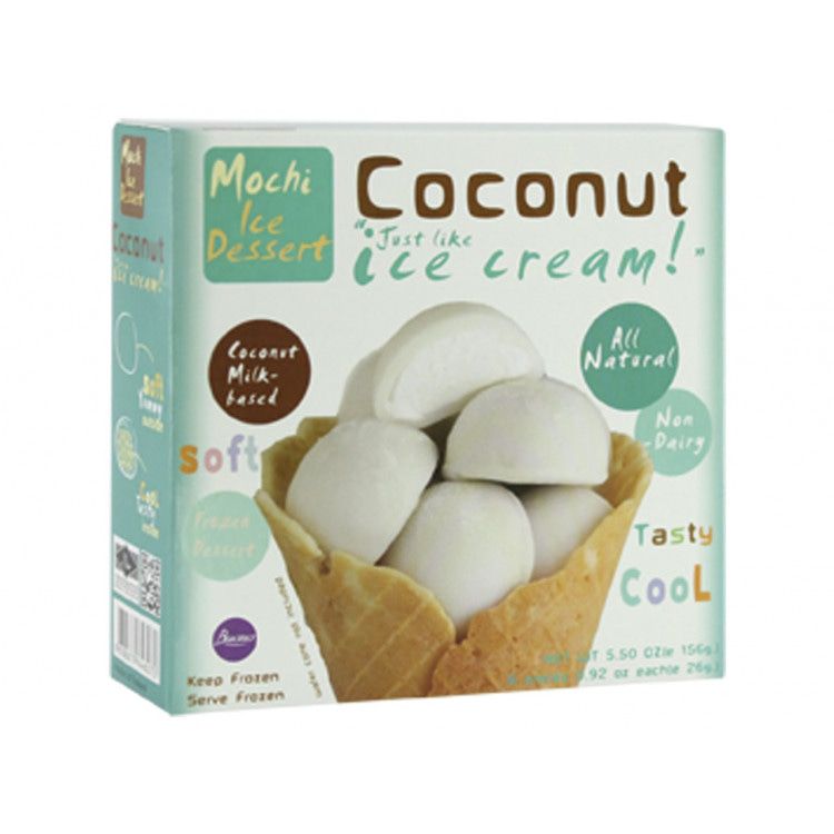 Frozen Mochi Ice Cream Dessert - Coconut Flavour (Dairy Free) 6 x 26g ...