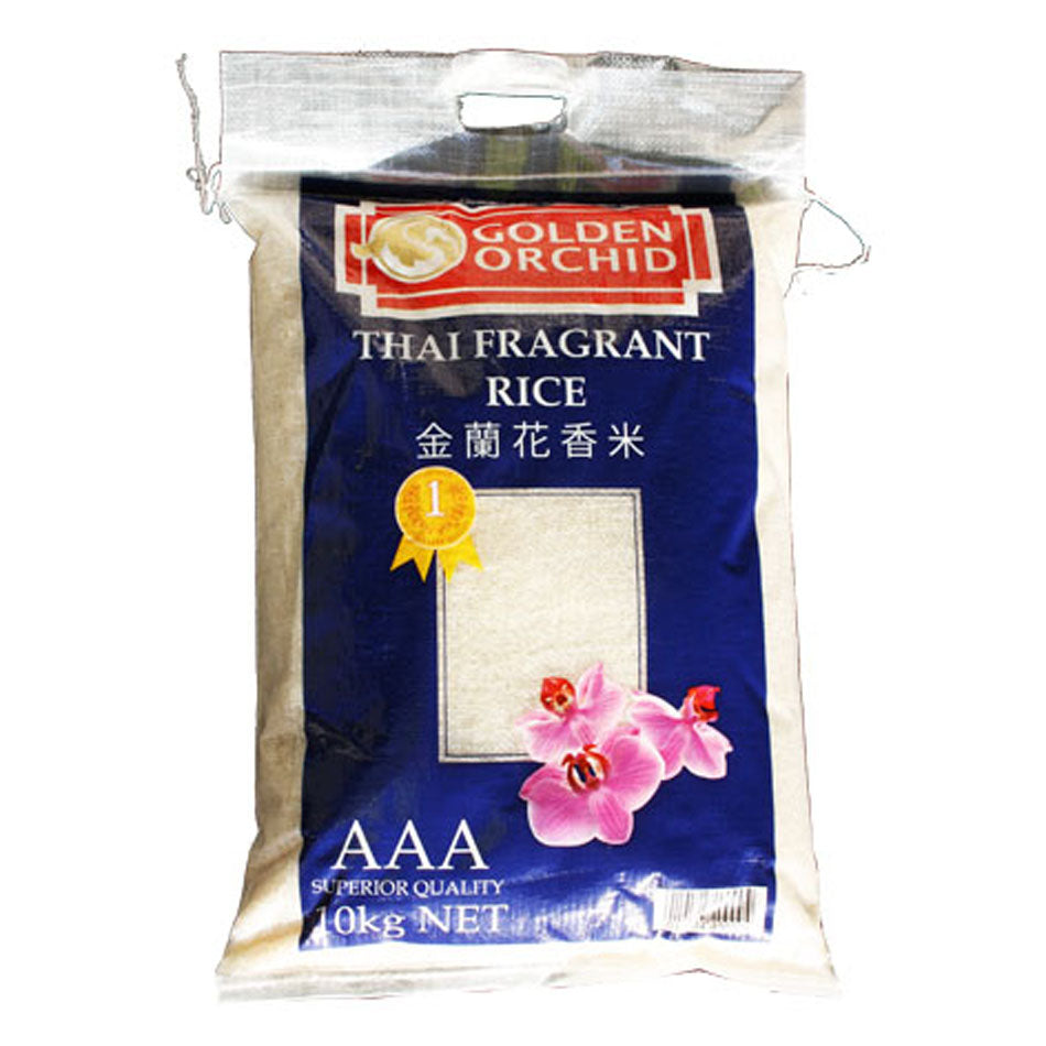 Thai hom mali (fragrant) jasmine rice (10kg) by Golden Orchid – Thai ...