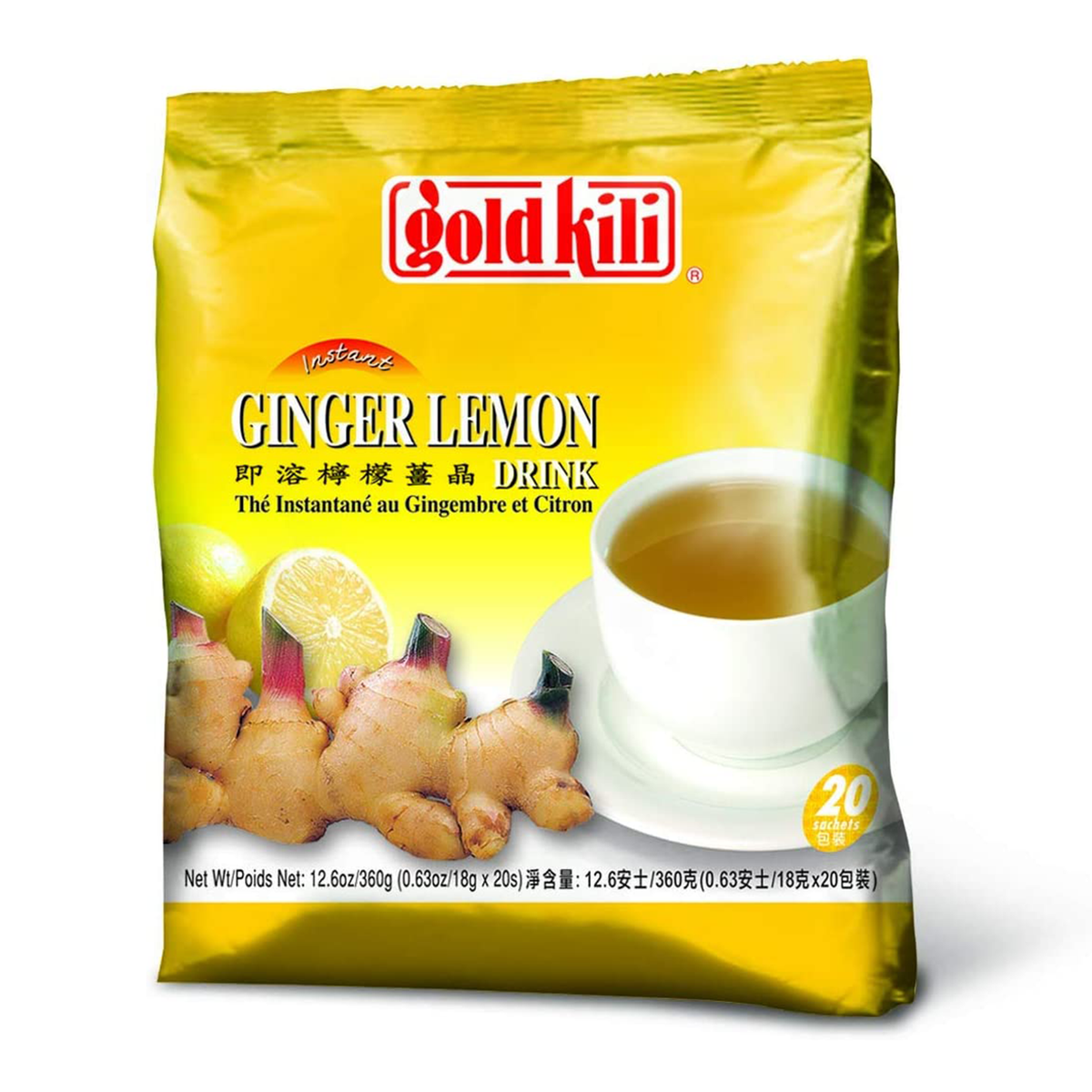 Instant Honey Ginger Lemon Drink 360g Packet by Gold Kili – Thai Food ...