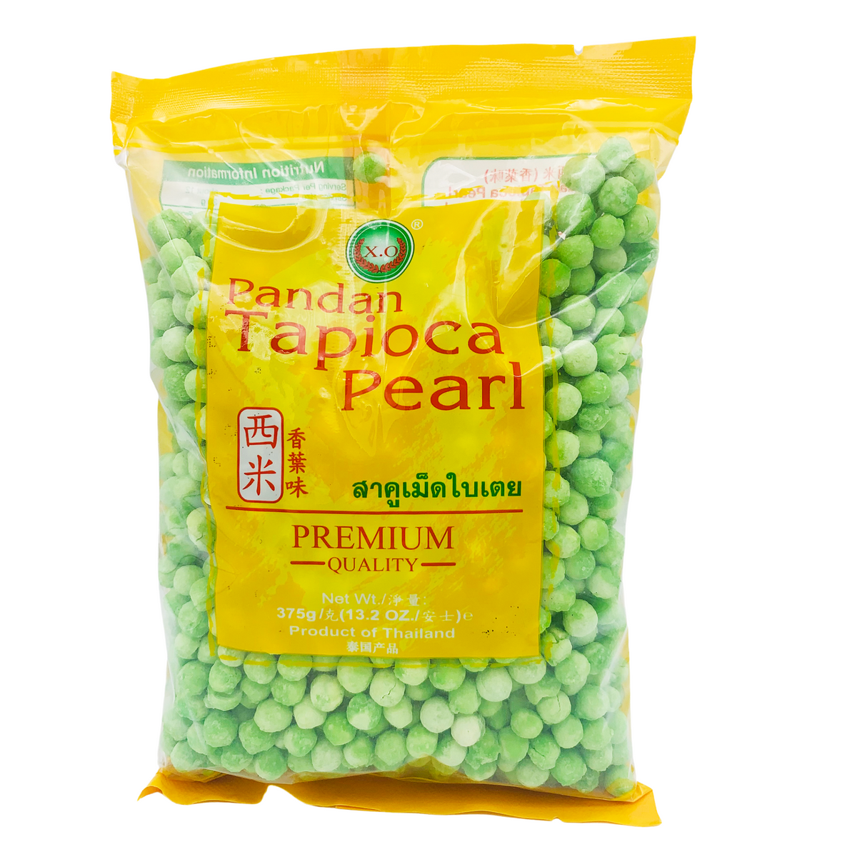 Thai Tapioca Pearls Pandan Large 375g by XO – Thai Food Online ...