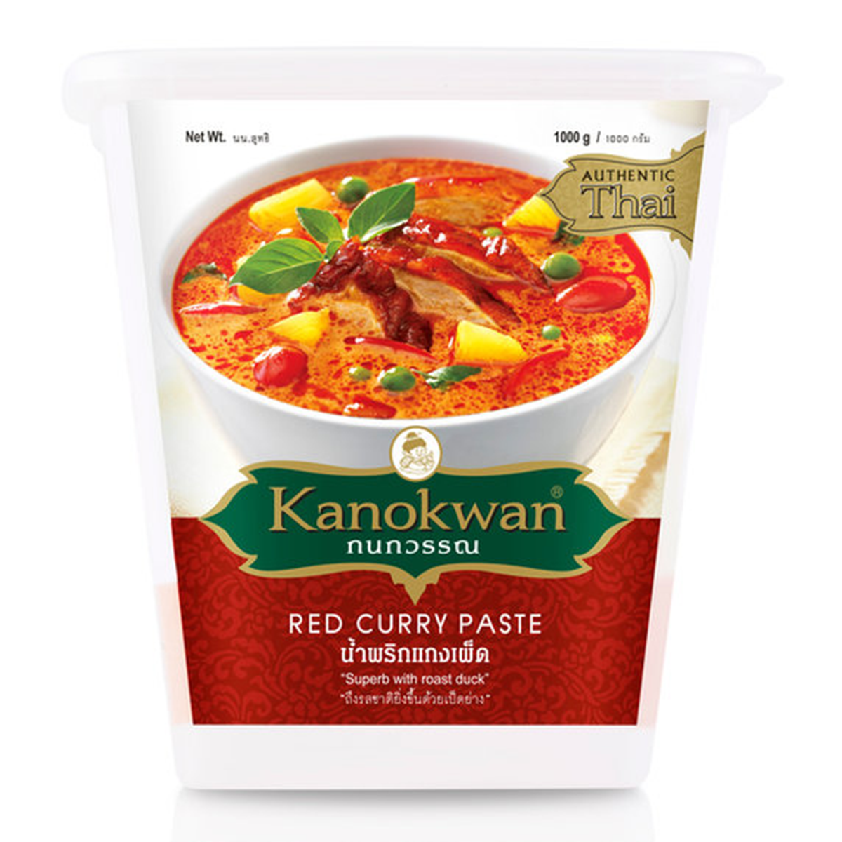 Thai Red Curry Paste 1kg tub by Kanokwan – Thai Food Online (authentic ...