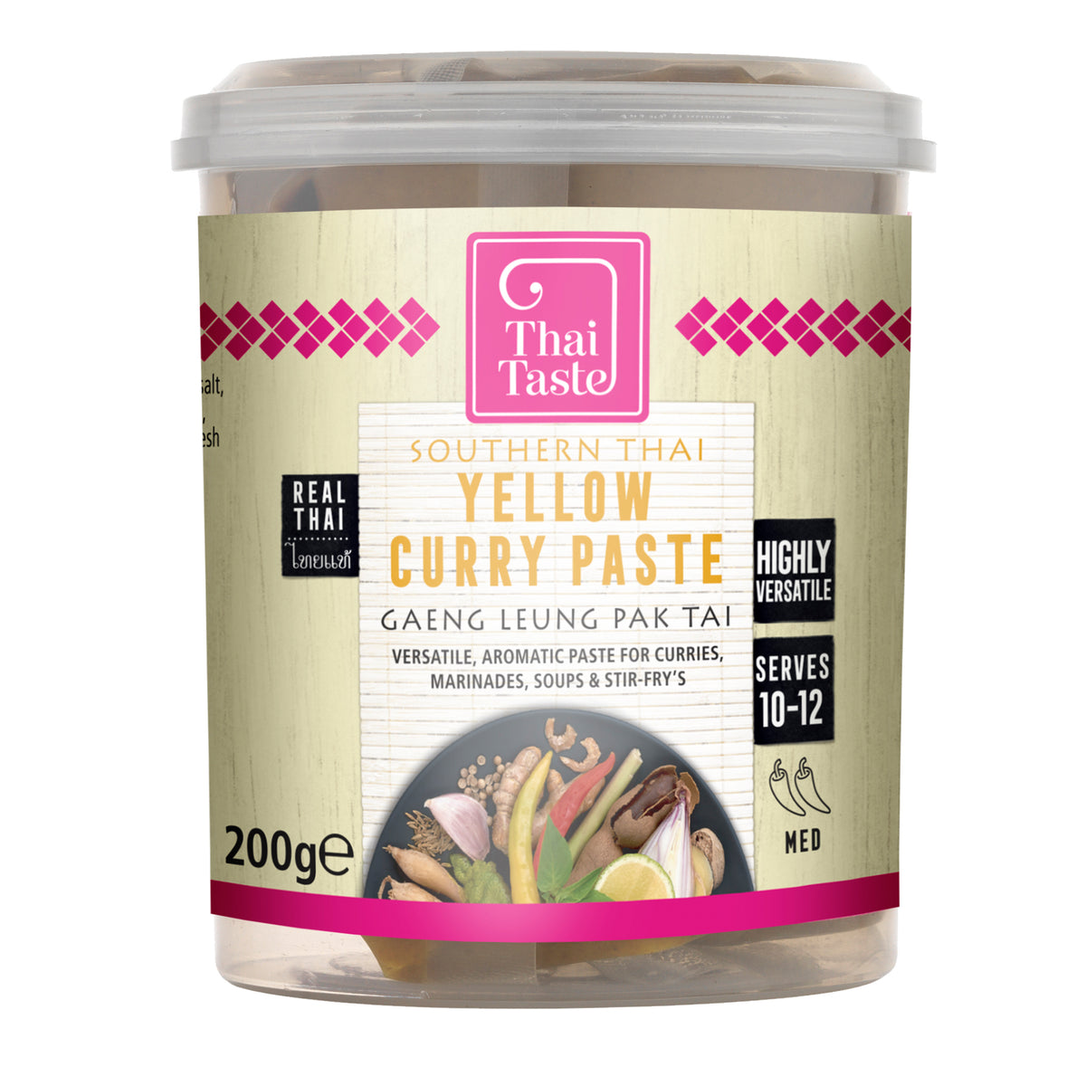 Southern Thai yellow curry paste (gaeng leung pak tai) 200g by Thai Ta ...